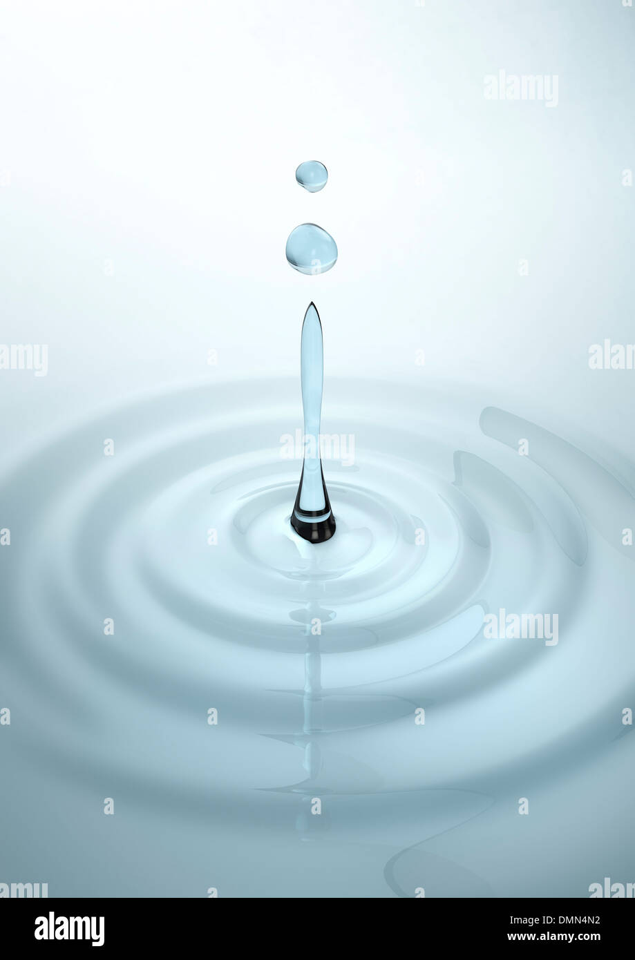 Water Drop and Ripples Stock Photo - Alamy