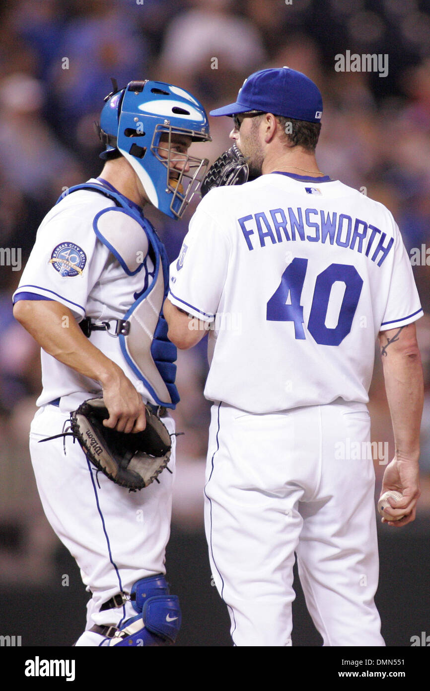 4 September 2009: Kansas City Royals catcher John Buck and Kansas City ...