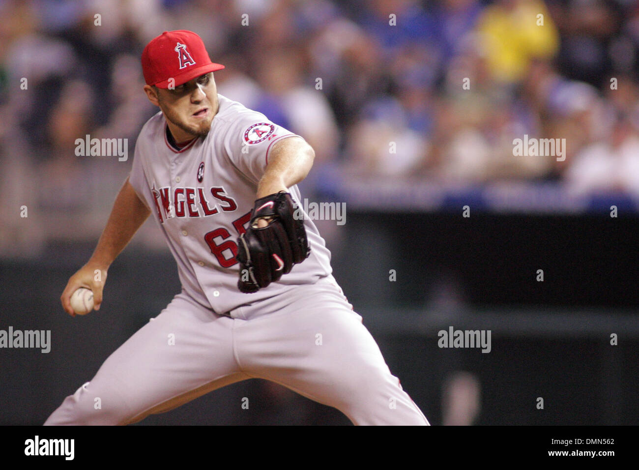 4 September 2009: Los Angeles Angels relief pitcher Kevin Jepsen ...