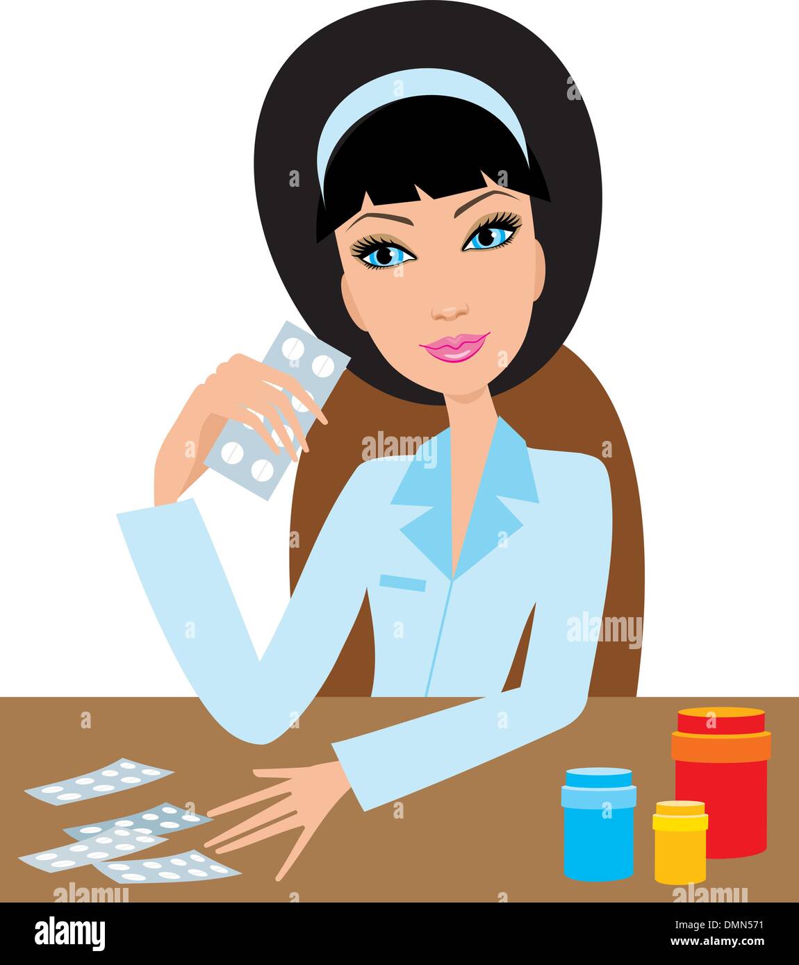 Female medical intern hospital Stock Vector Images - Alamy