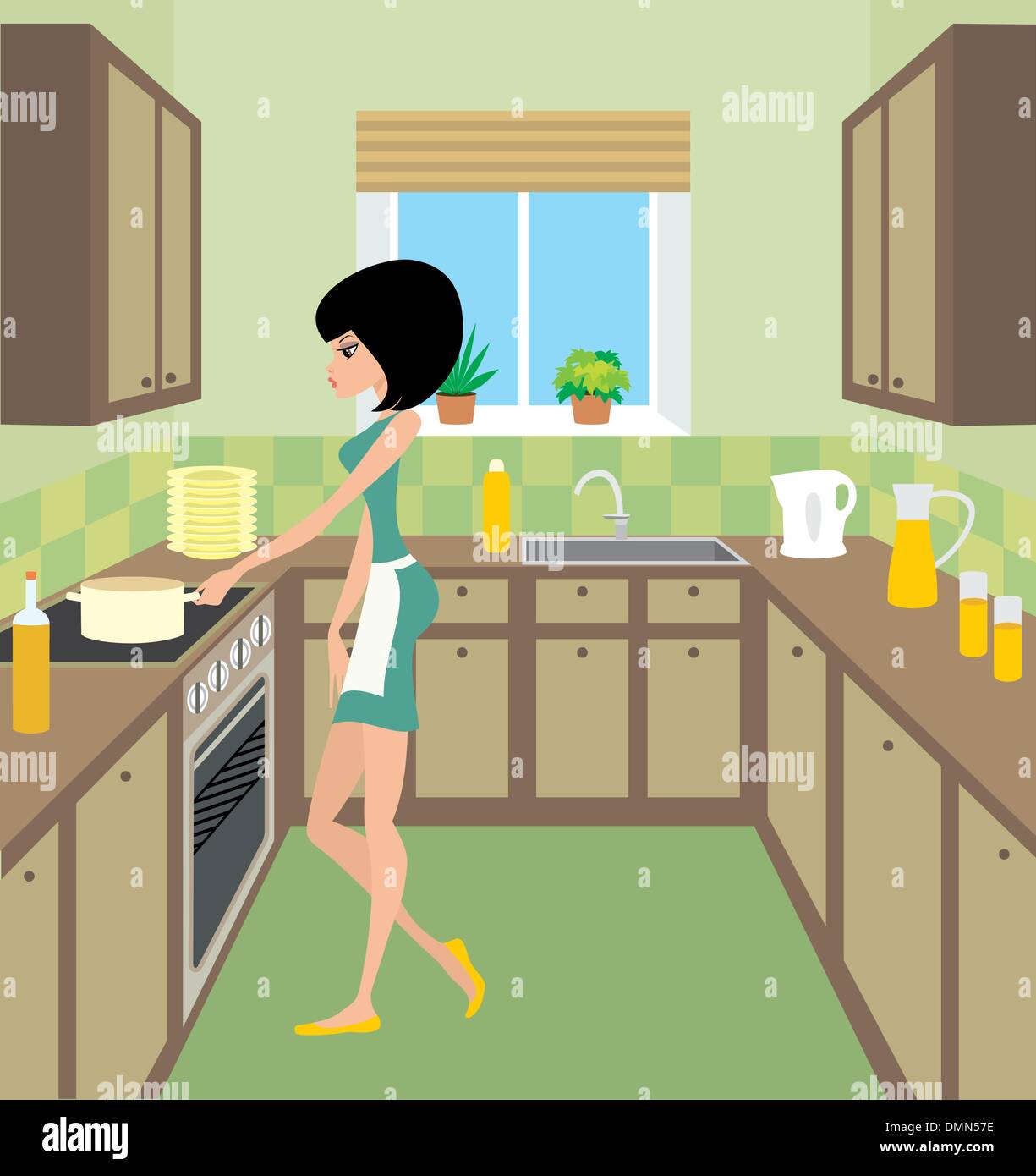 Young people work on Stock Vector Images - Alamy