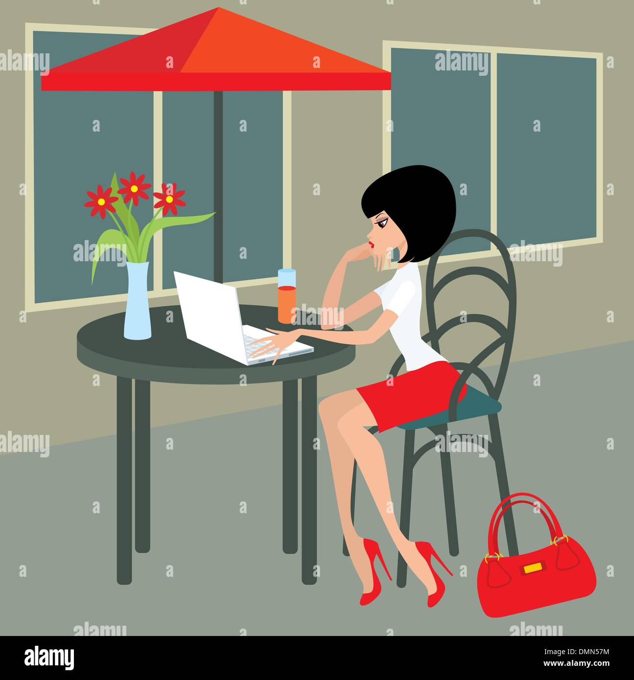 Young lady face Stock Vector Images - Alamy