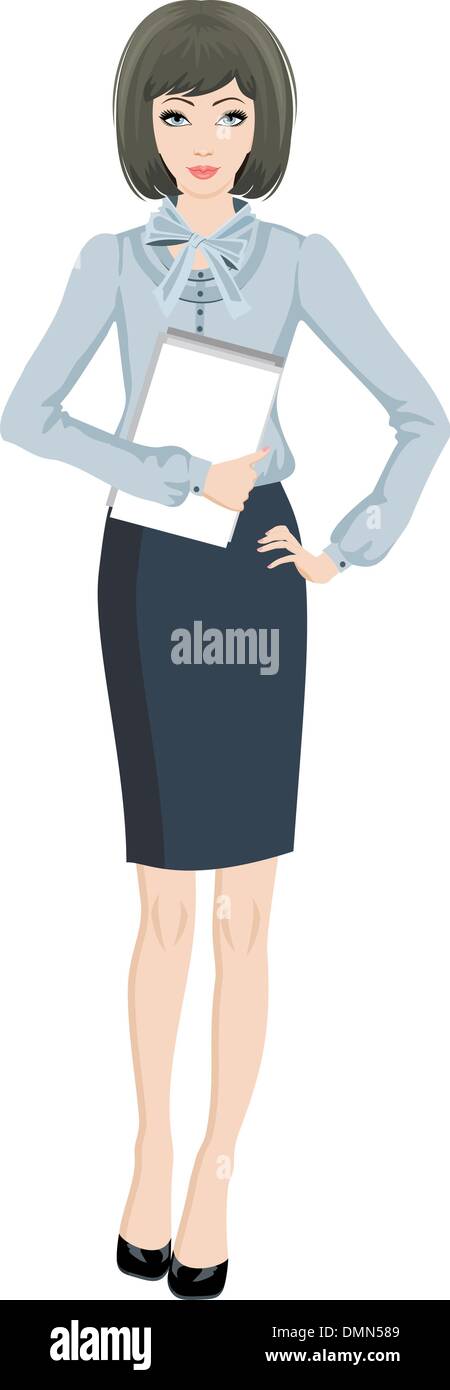 Business woman. White background Stock Vector Image & Art - Alamy