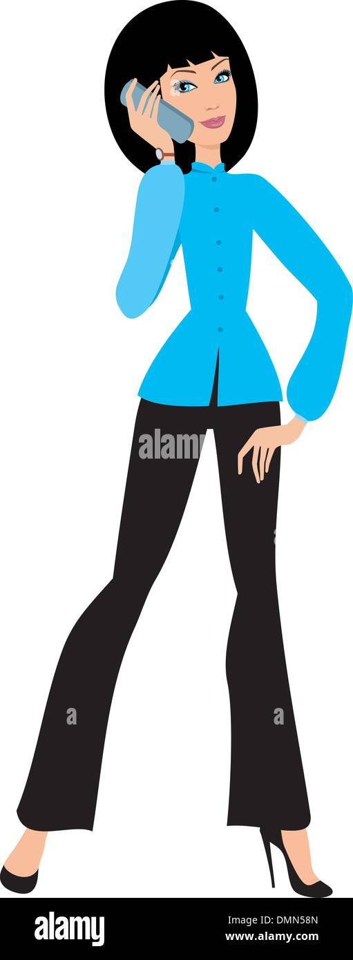 Happy black woman fashion Stock Vector Images - Alamy