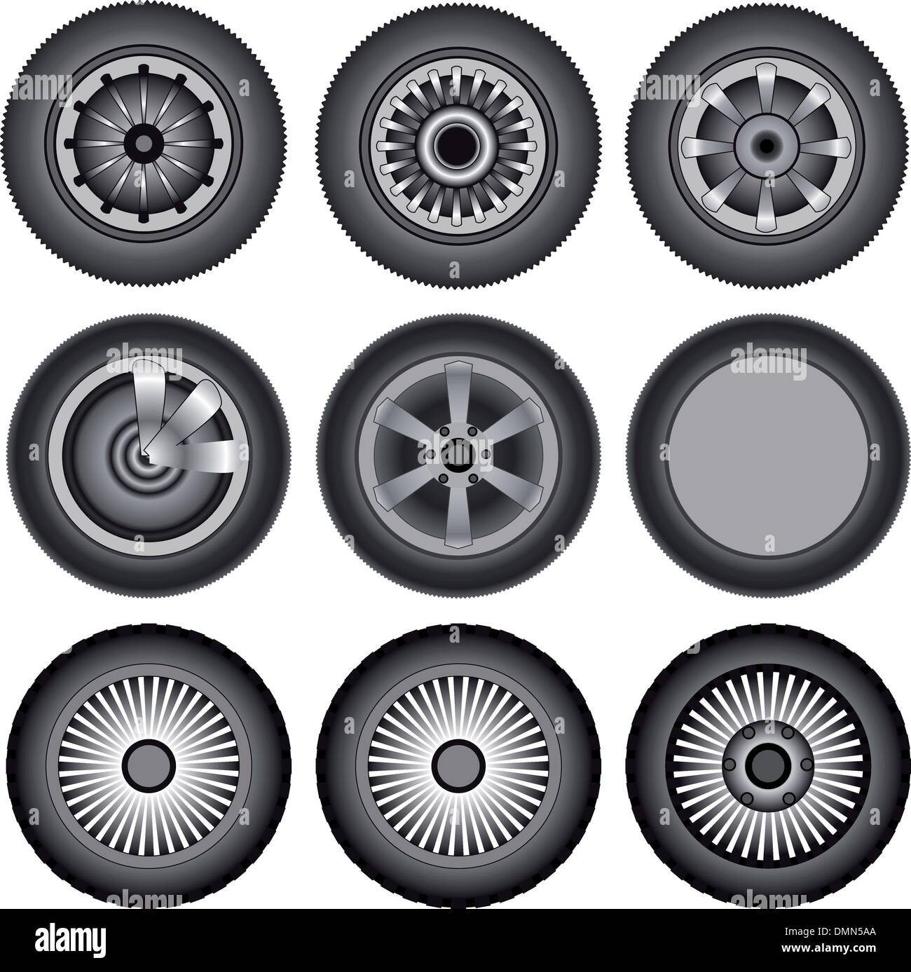 Automobile wheels 01 Stock Vector Image & Art - Alamy