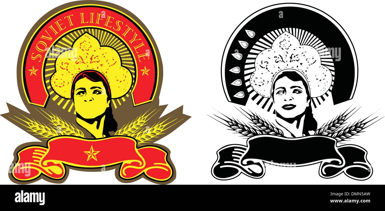 Soviet woman Stock Vector Images - Alamy