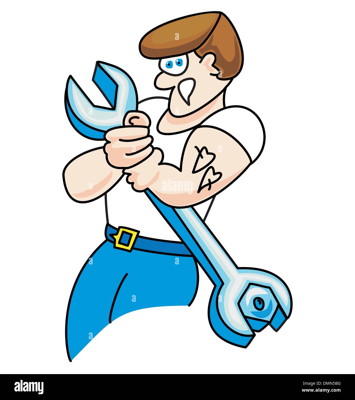 Manual worker cartoon illustration hi-res stock photography and images ...