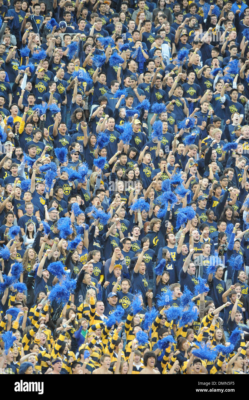 5 September 2009: The Cal student section cheers on the Bears during ...