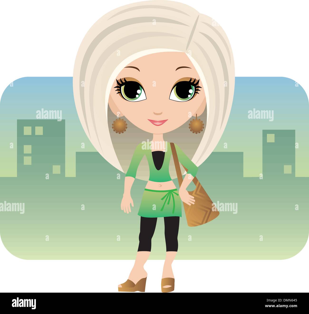 Attractive woman street Stock Vector Images - Alamy