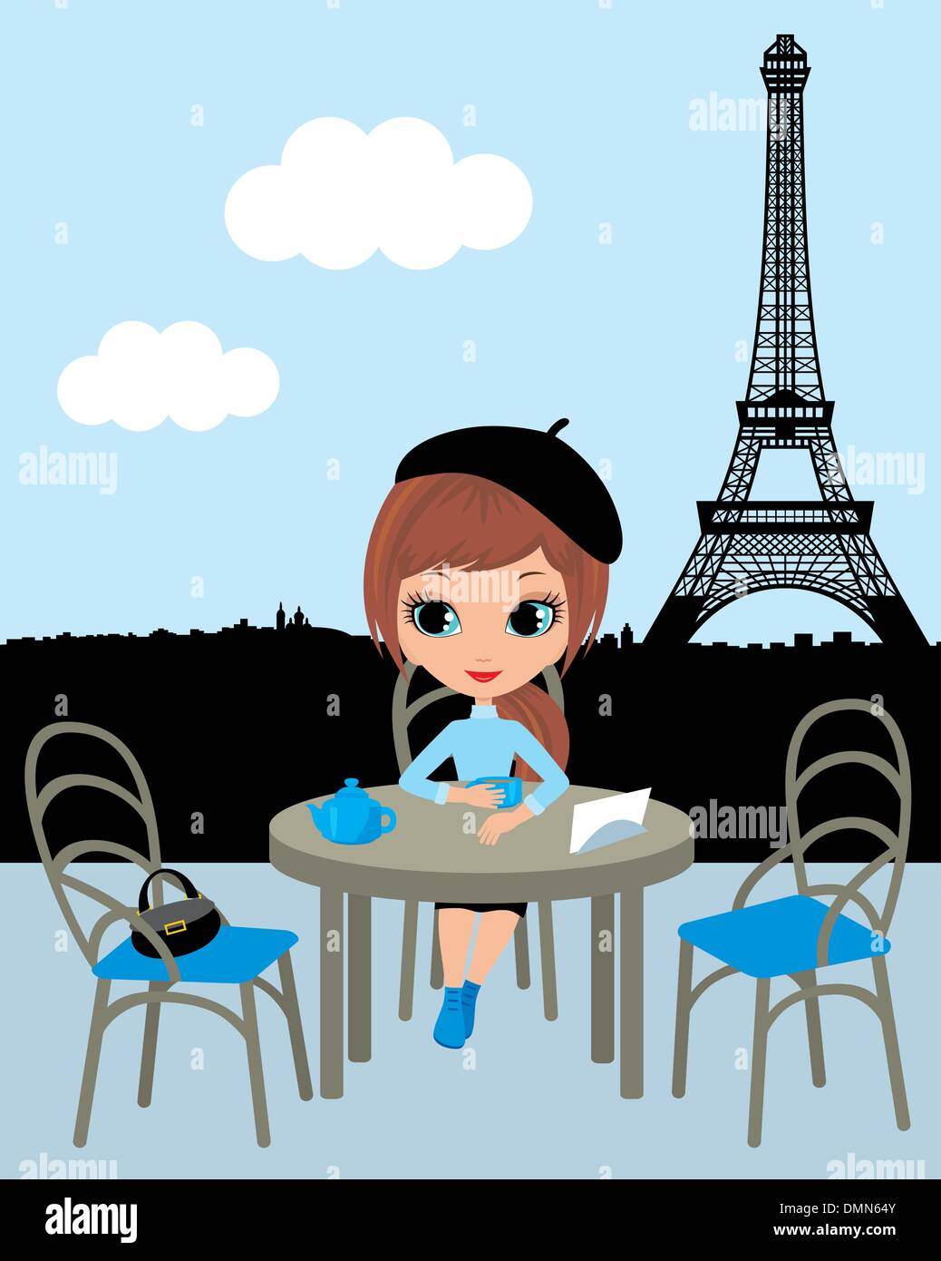 Parisian tea Stock Vector Images - Alamy