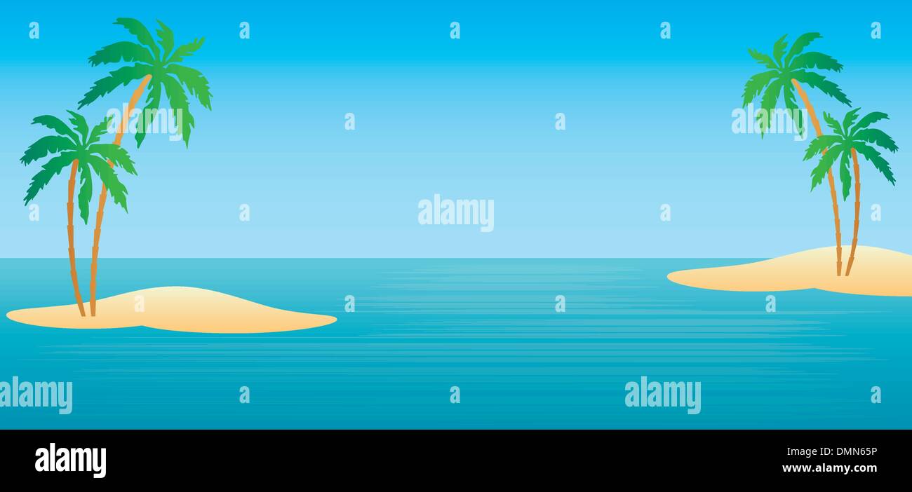 Tropical islands with palm trees Stock Vector Image & Art - Alamy