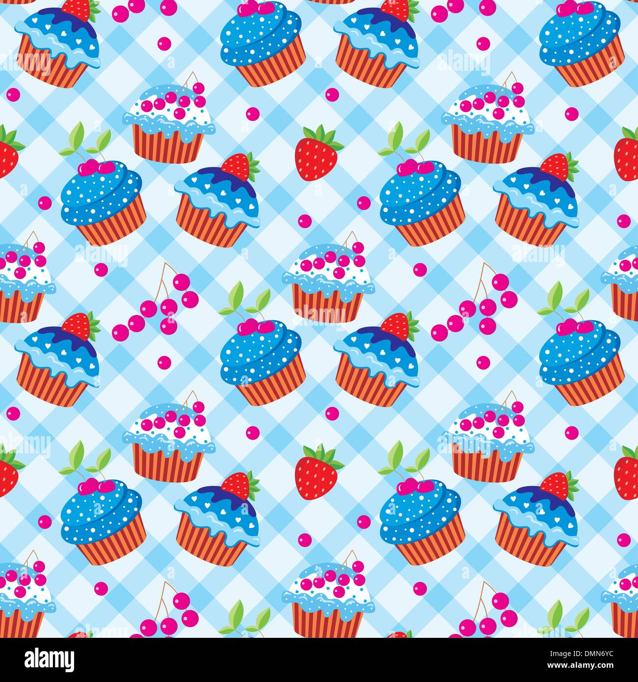 Cupcake pattern Stock Vector Images - Alamy