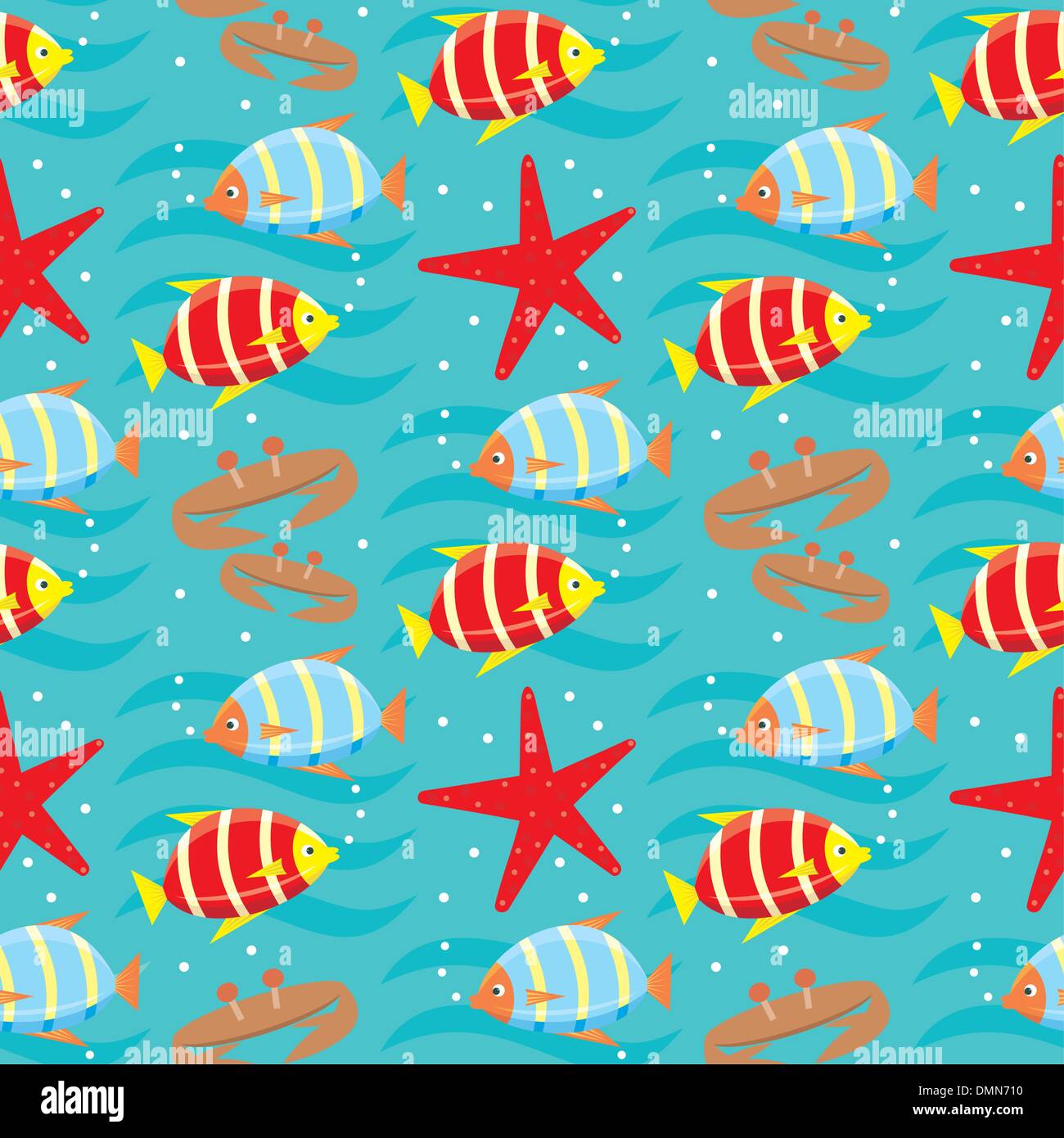 Seamless fishes pattern Stock Vector Image & Art - Alamy