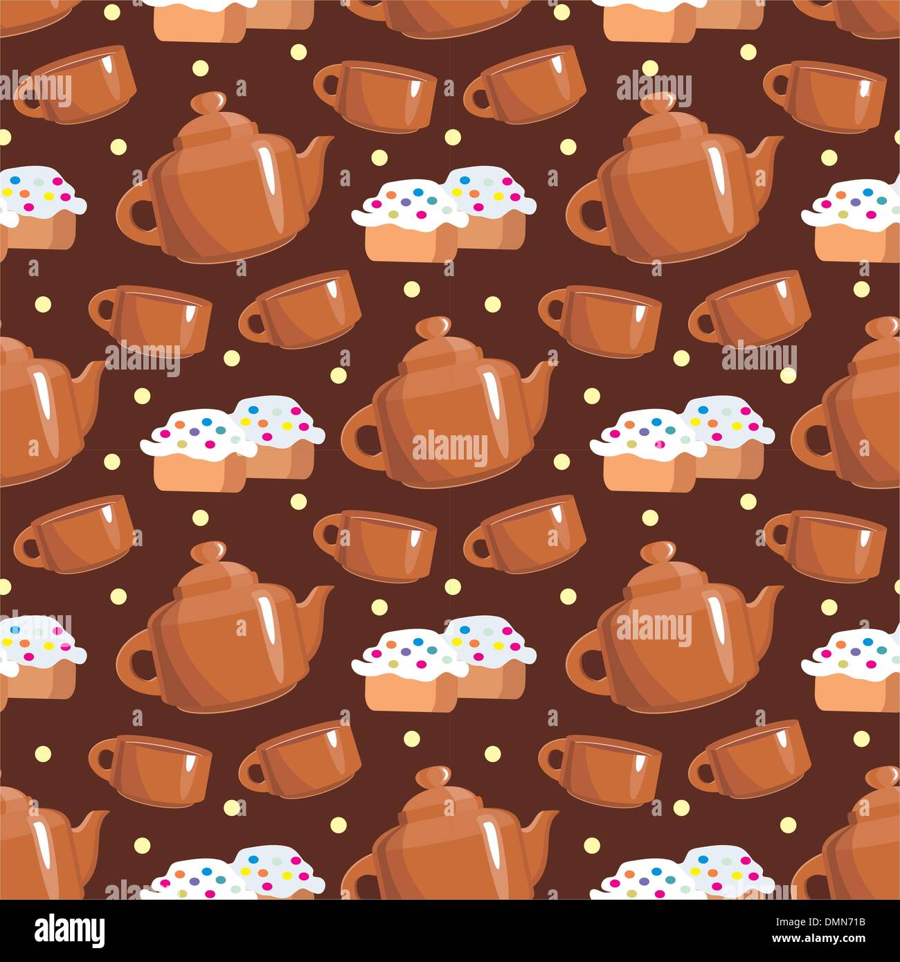 Seamless tea pattern Stock Vector Image & Art - Alamy