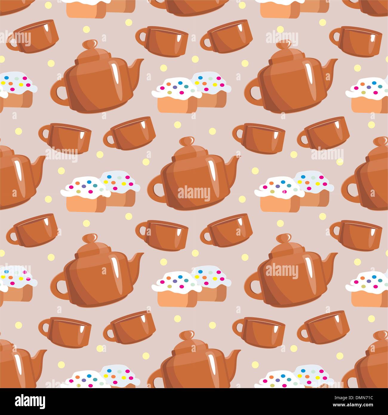 Seamless tea pattern Stock Vector Image & Art - Alamy