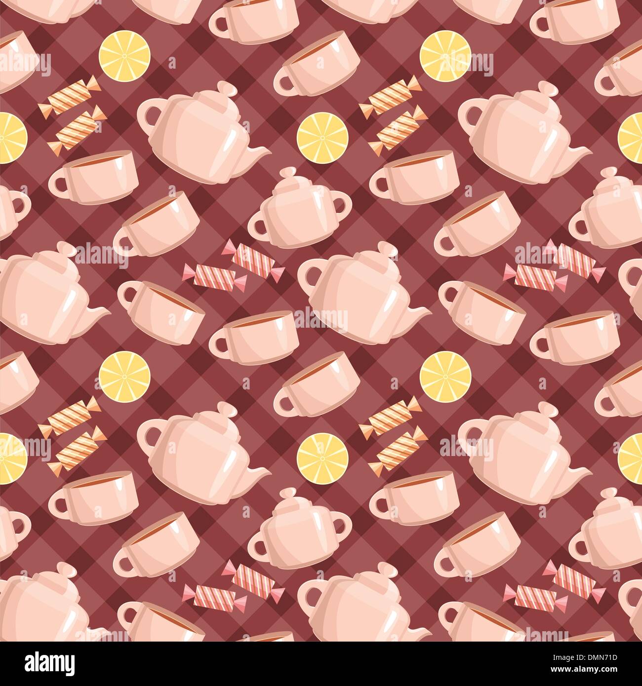 Seamless tea pattern Stock Vector Image & Art - Alamy