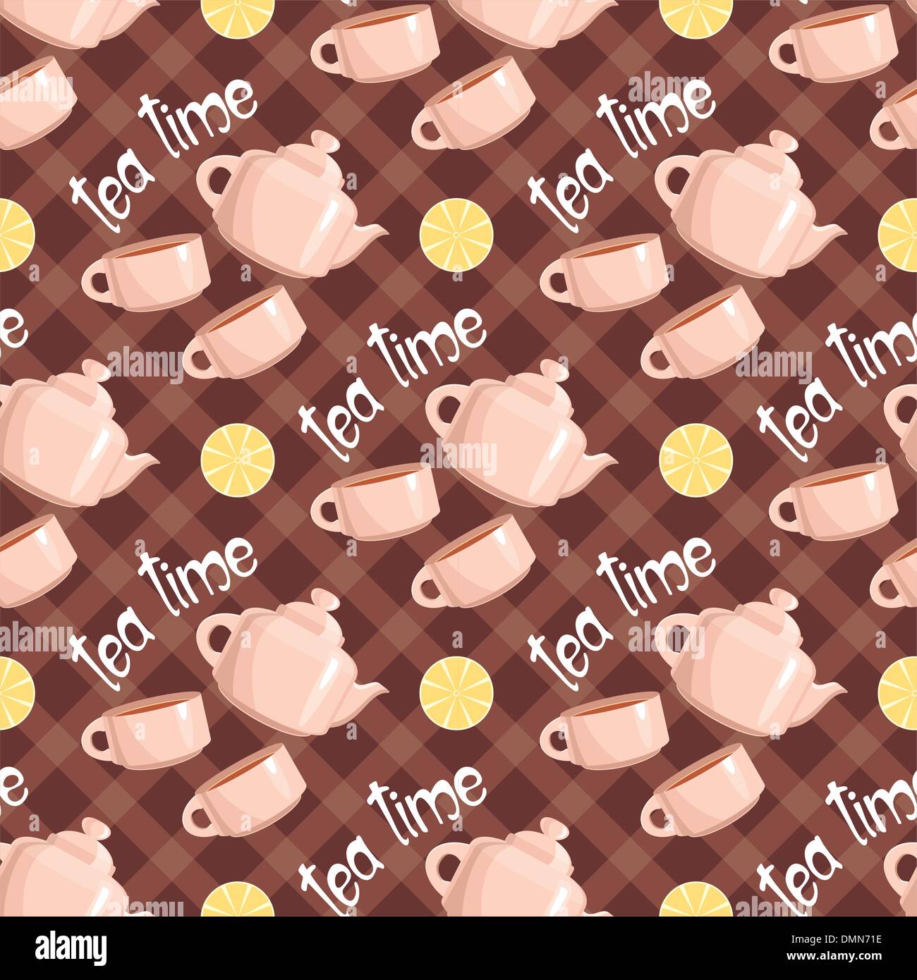 Seamless tea pattern Stock Vector Image & Art - Alamy