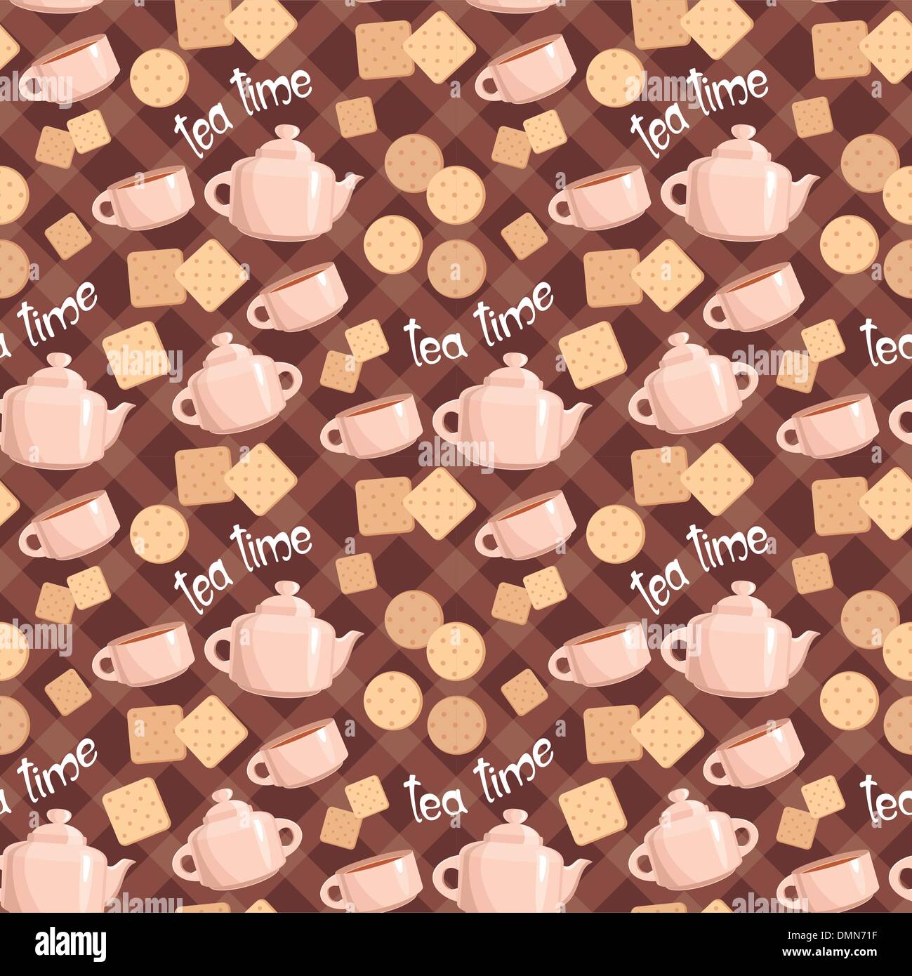 Seamless tea pattern Stock Vector Image & Art - Alamy