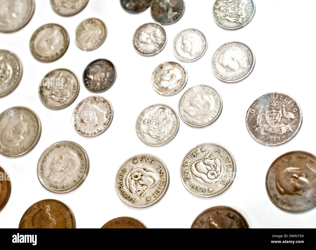 Mixed vintage Australian coins Stock Photo - Alamy