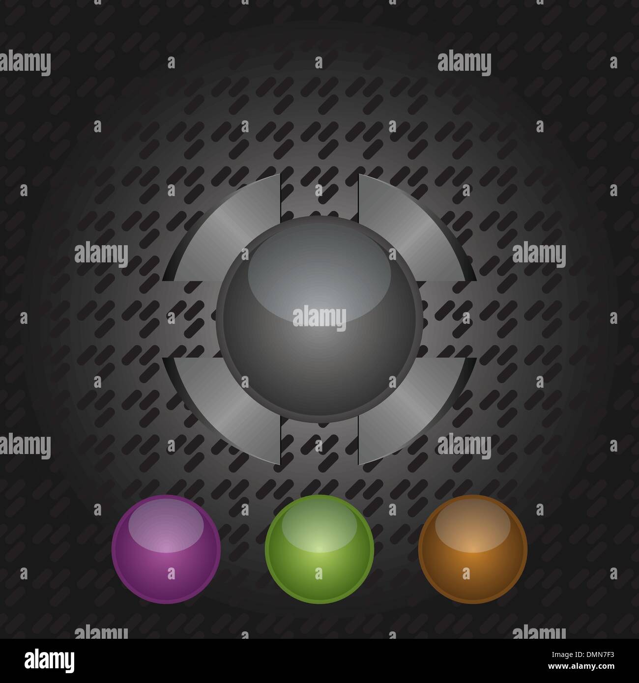 Abstract design transparent buttons on dark metallic background Stock ...