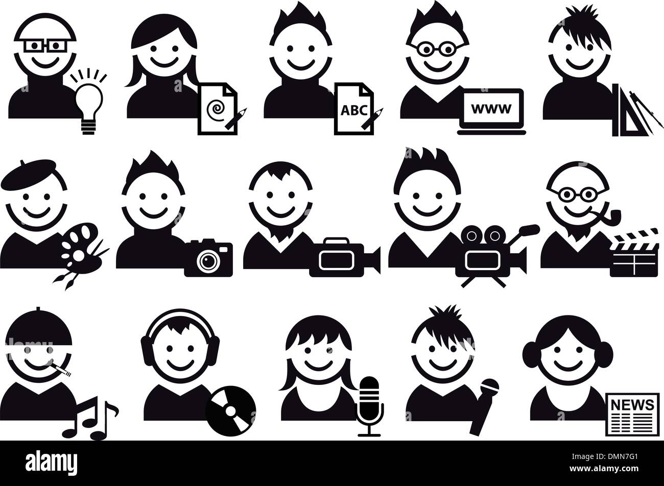 creative people icons Stock Vector Image & Art - Alamy