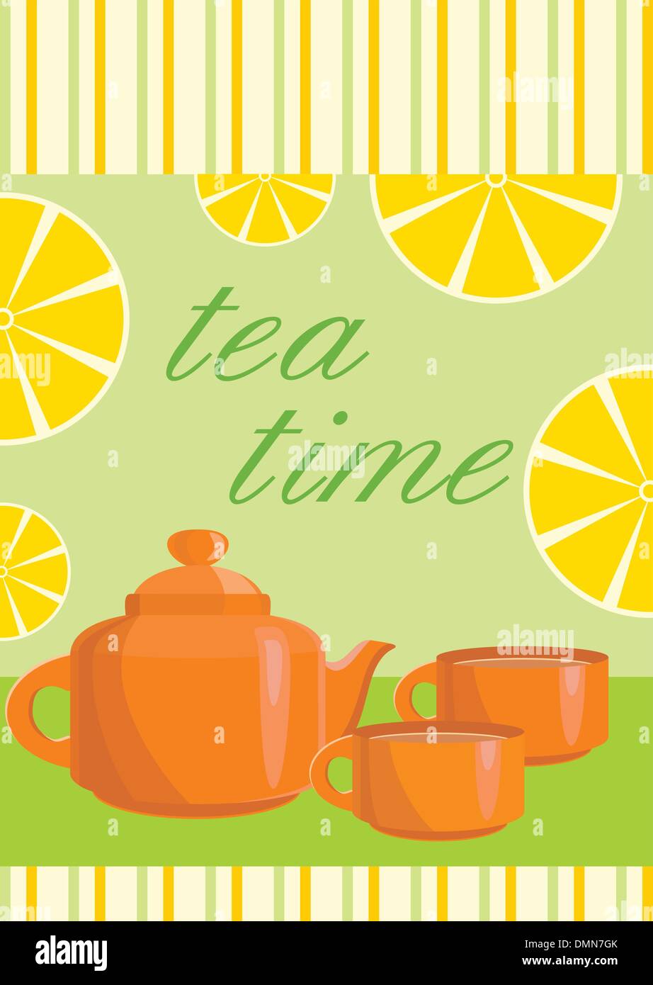 Card. Menu Tea service Stock Vector Image & Art - Alamy