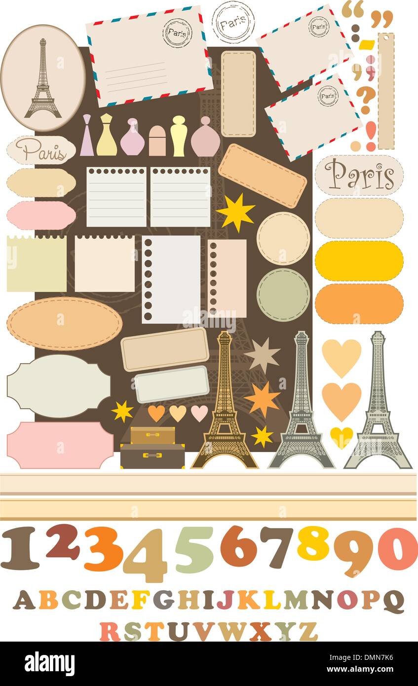Scrapbook travel Stock Vector Images - Alamy