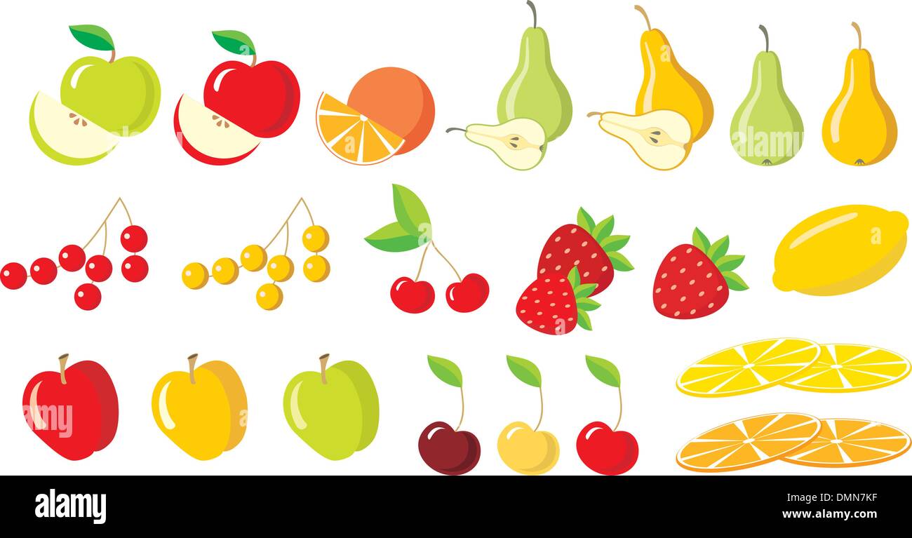 Ripe fruits red Stock Vector Images - Alamy