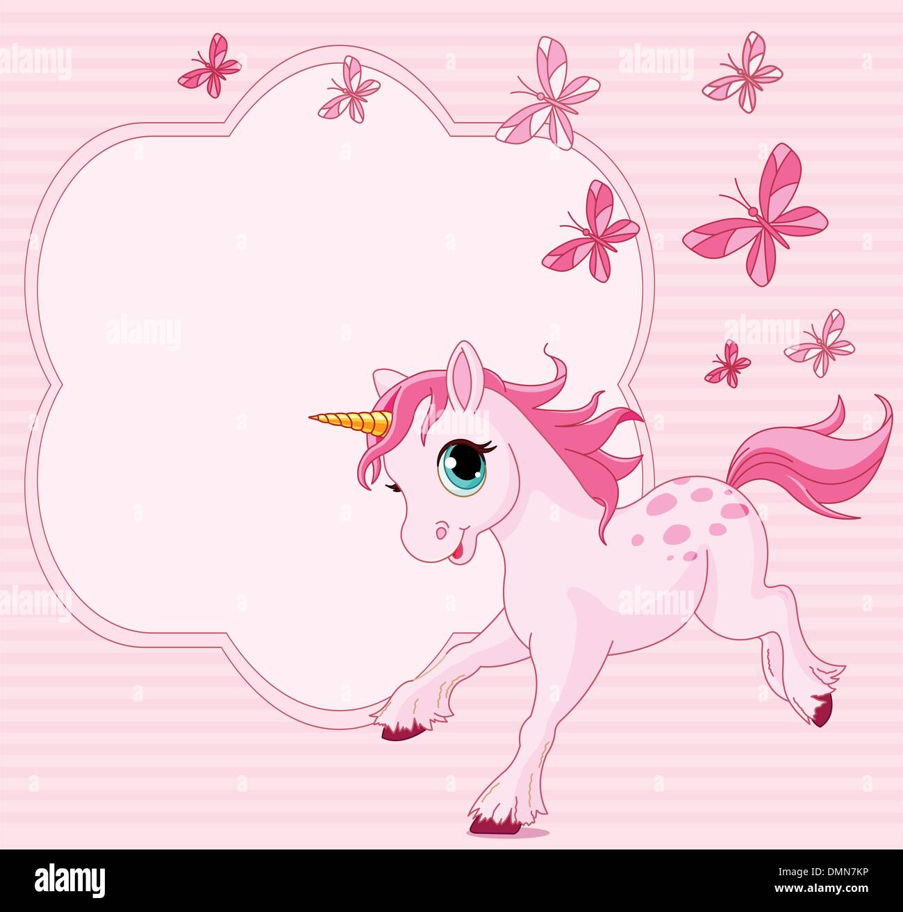 Baby unicorn place card Stock Vector Image & Art - Alamy
