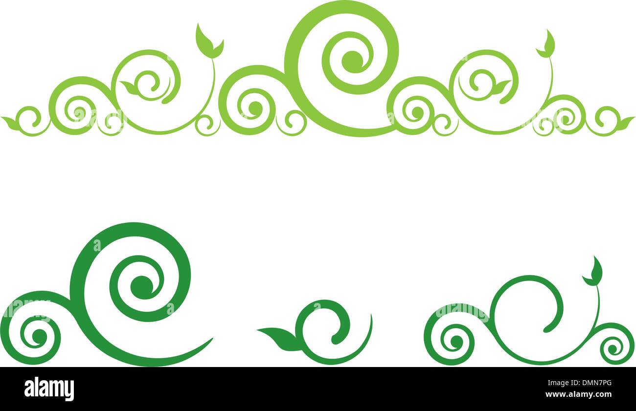 swirl floral border Stock Vector Image & Art - Alamy