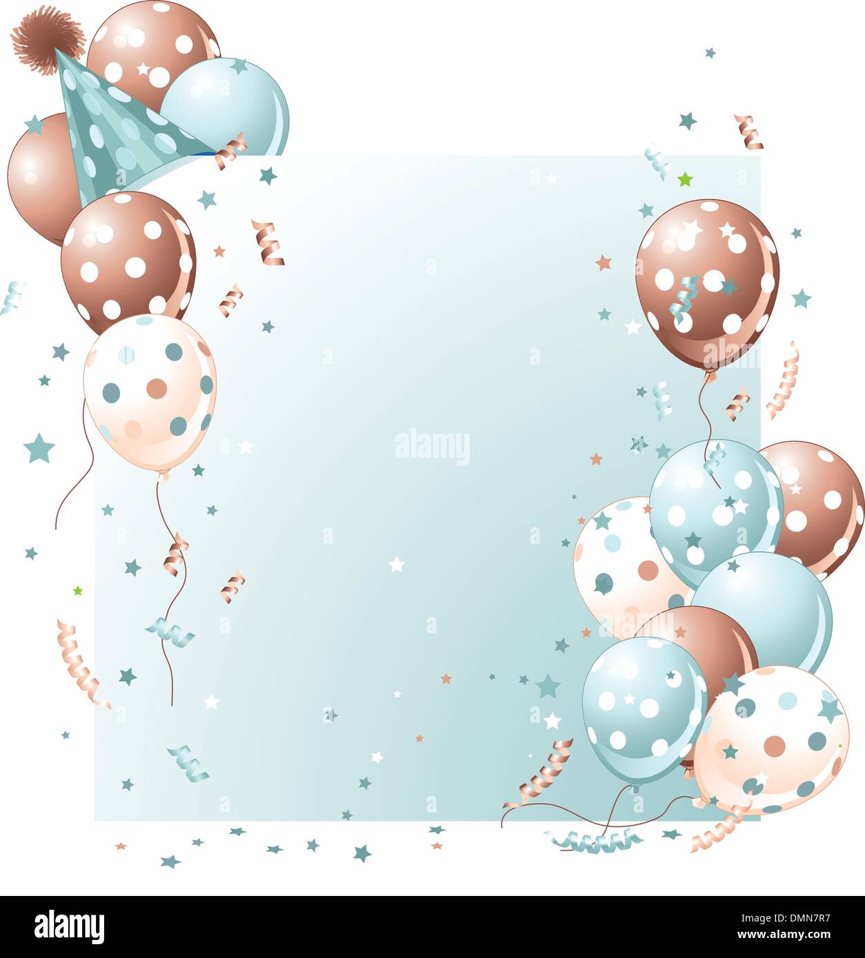 Blue Birthday card Stock Vector Image & Art - Alamy