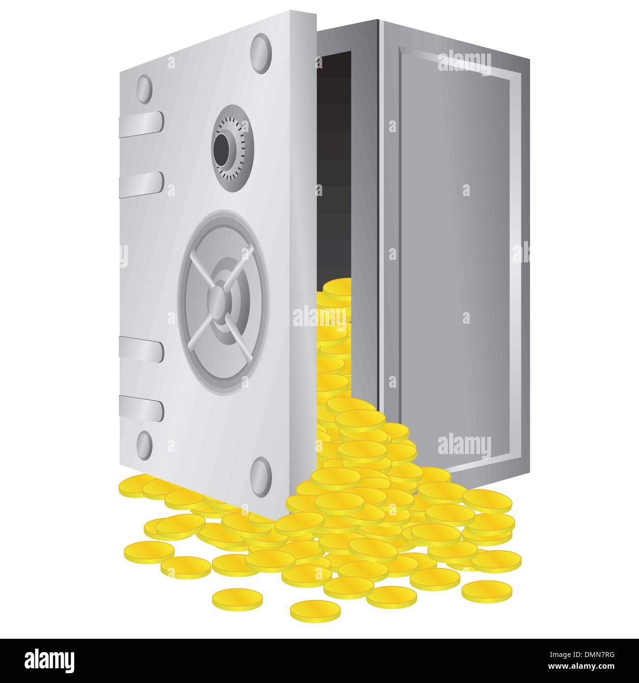 Safe with open door Stock Vector Image & Art - Alamy