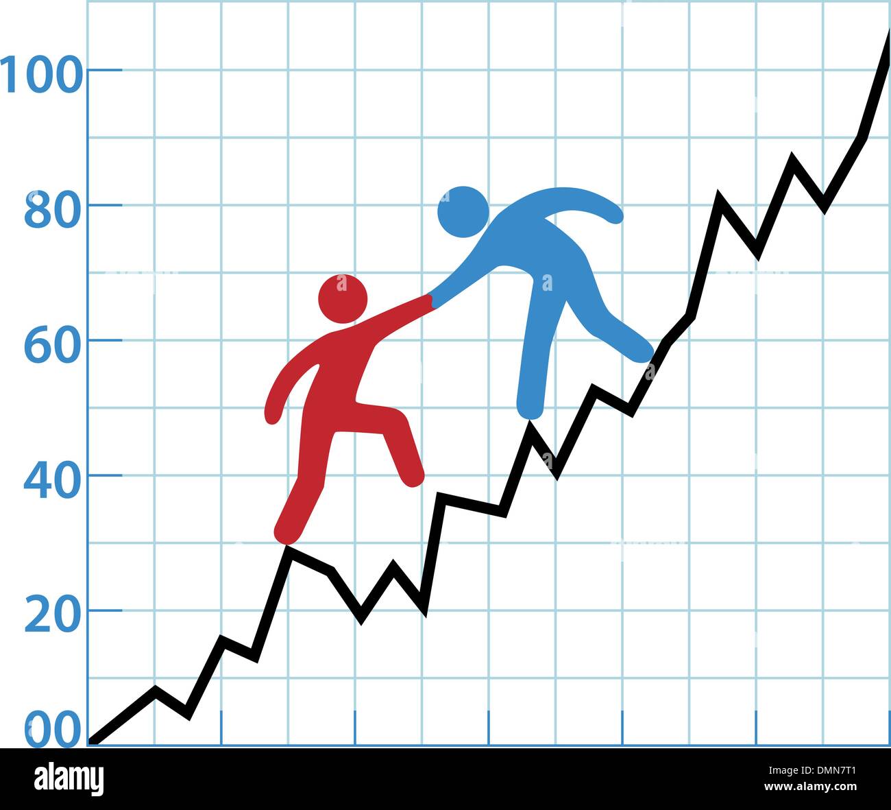 Business person chart help red ink to profitability Stock Vector Image ...