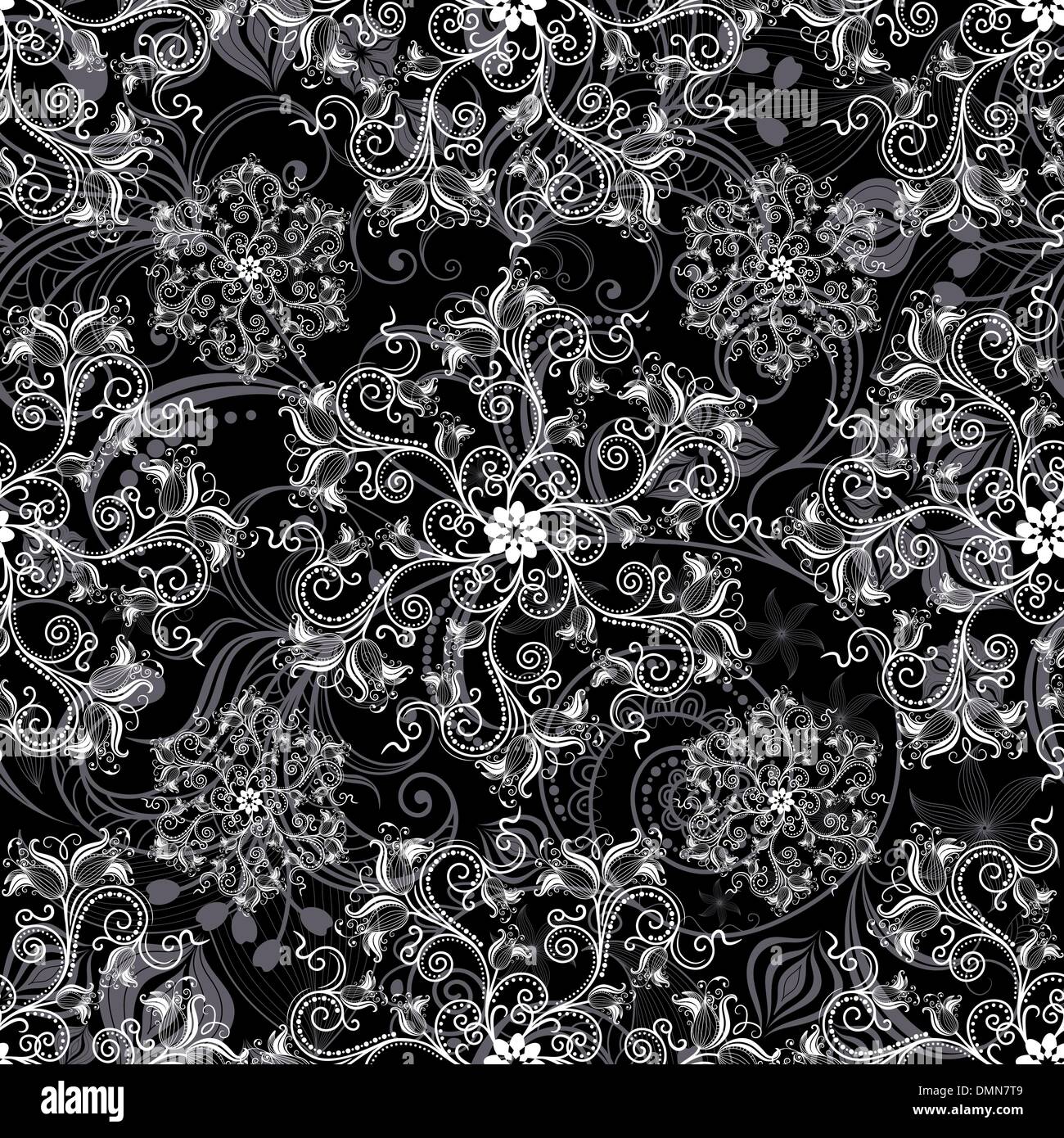 Black seamless pattern Stock Vector Image & Art - Alamy