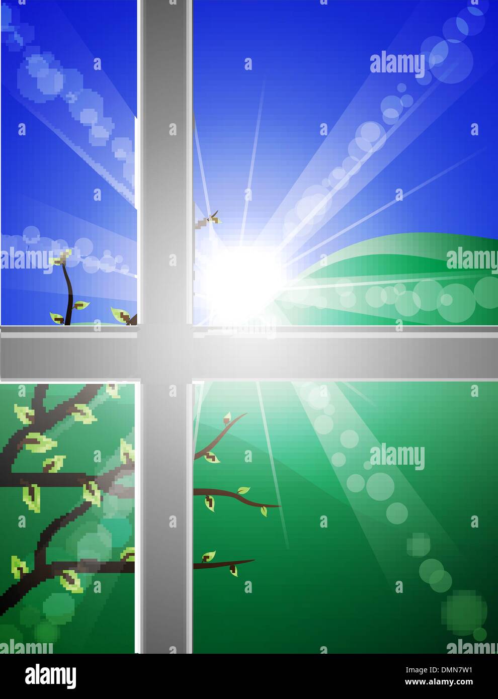 Sunshine window Stock Vector Images - Alamy