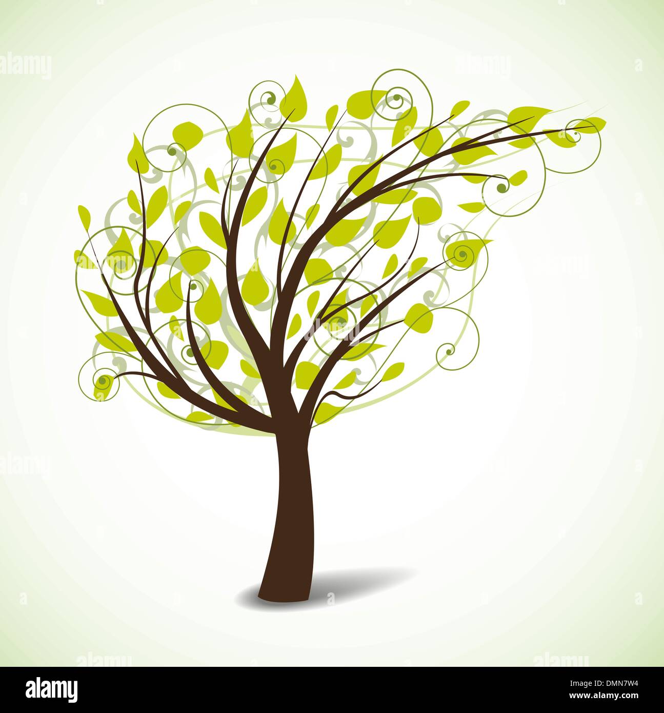 Leaf plant stem one Stock Vector Images - Alamy