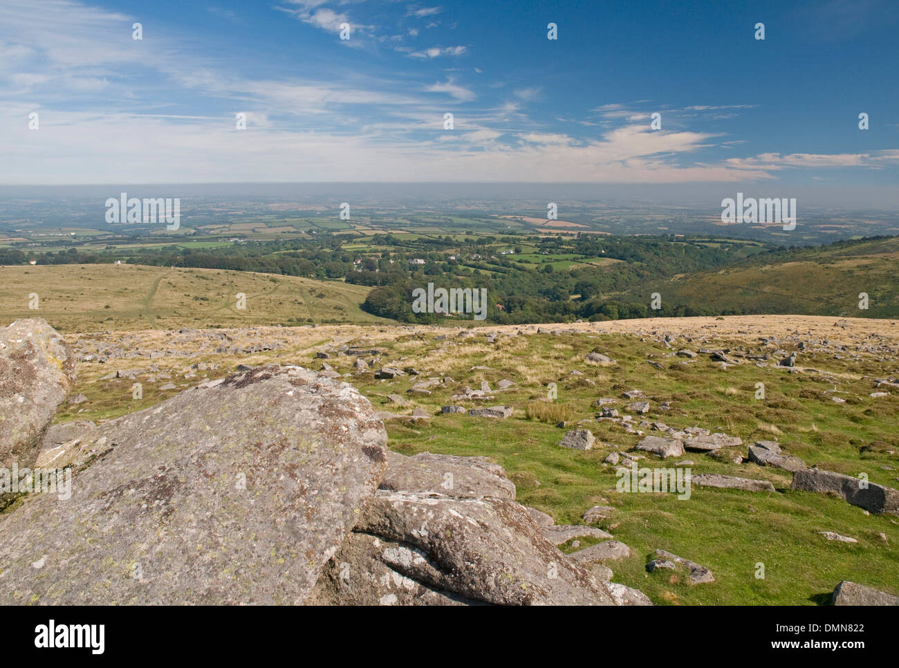 Impressive Dartmoor landscape on Belstone Common, looking northeast ...