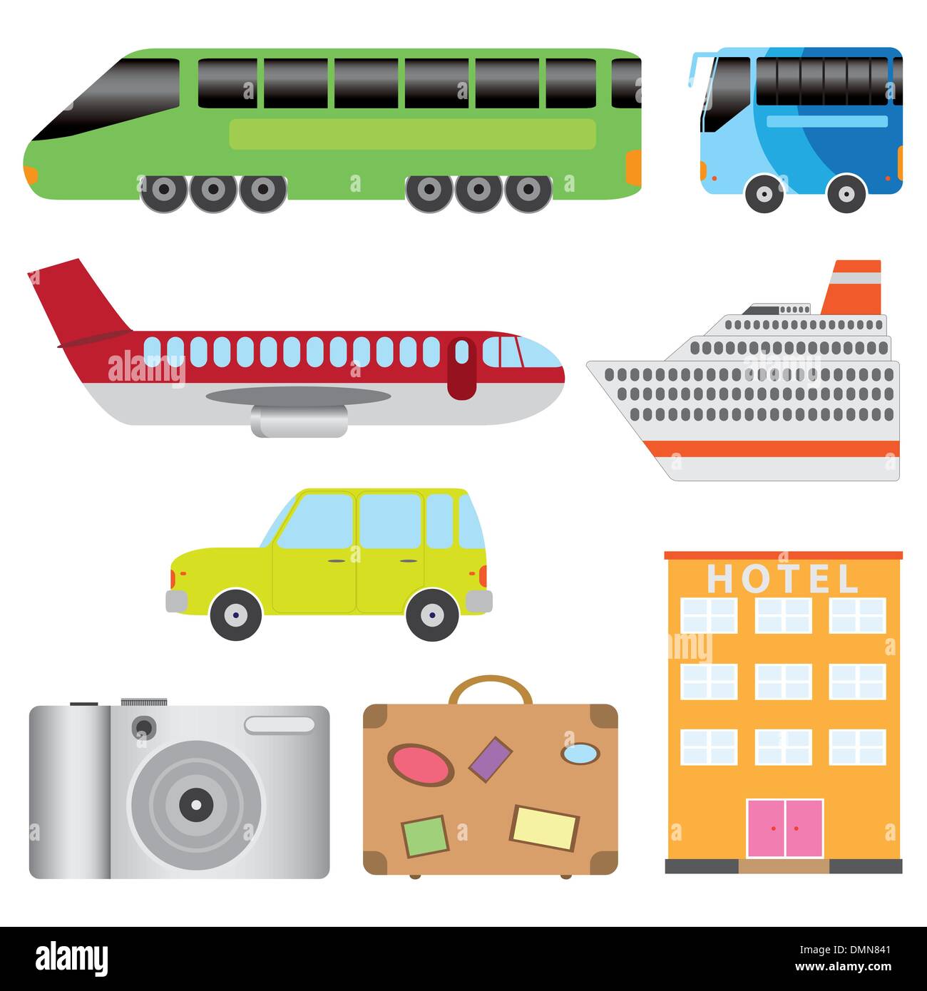 Tourism transport set Stock Vector Image & Art - Alamy