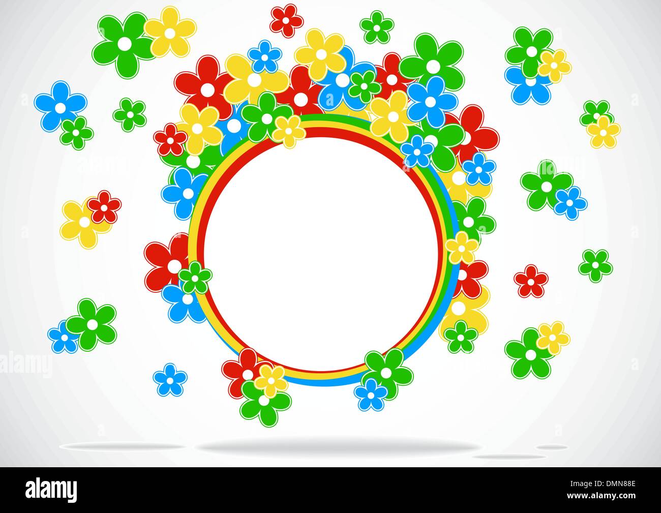 Blank flower greeting card Stock Vector Images - Alamy