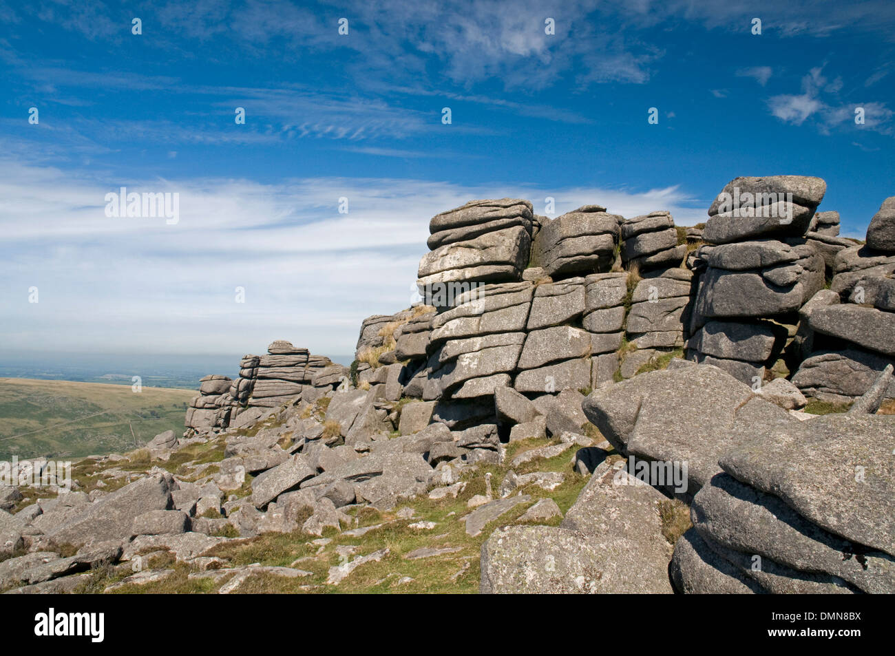 Impressive Dartmoor landscape on Belstone Common Stock Photo - Alamy