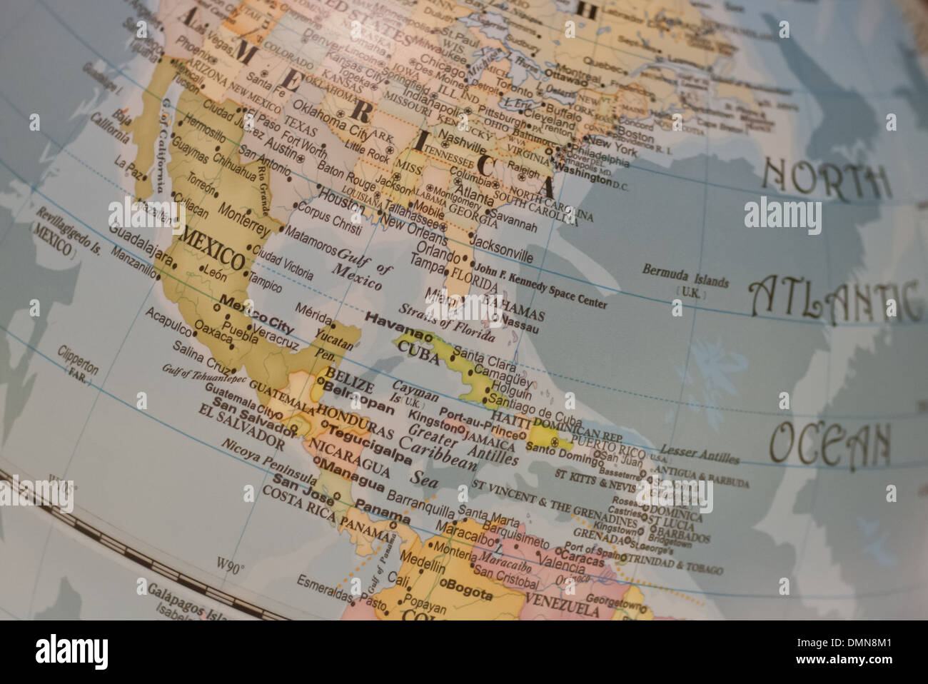 World map north american hi-res stock photography and images - Alamy