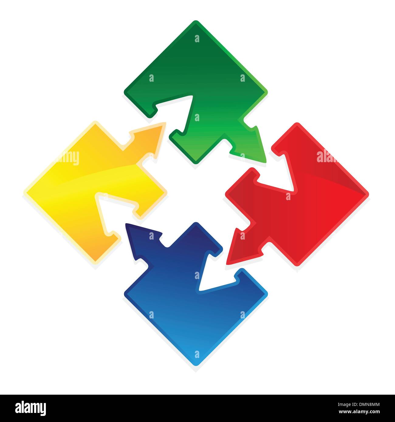 Solution concept green arrow Stock Vector Images - Alamy