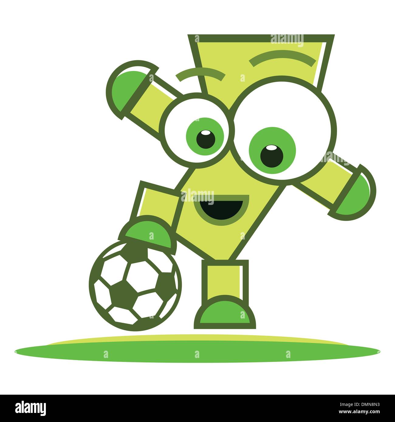 Cartoon character soccer ball Stock Vector Images - Alamy