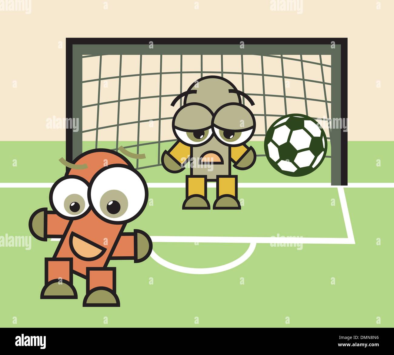 Cartoon football goalkeeper Stock Vector Images - Alamy