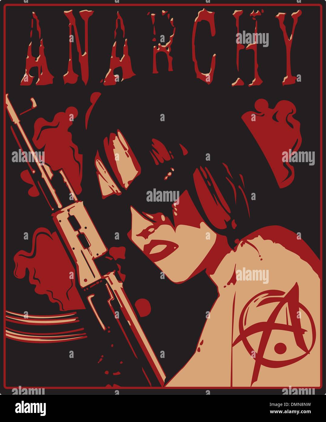 Black girl with red lips Stock Vector Images - Alamy