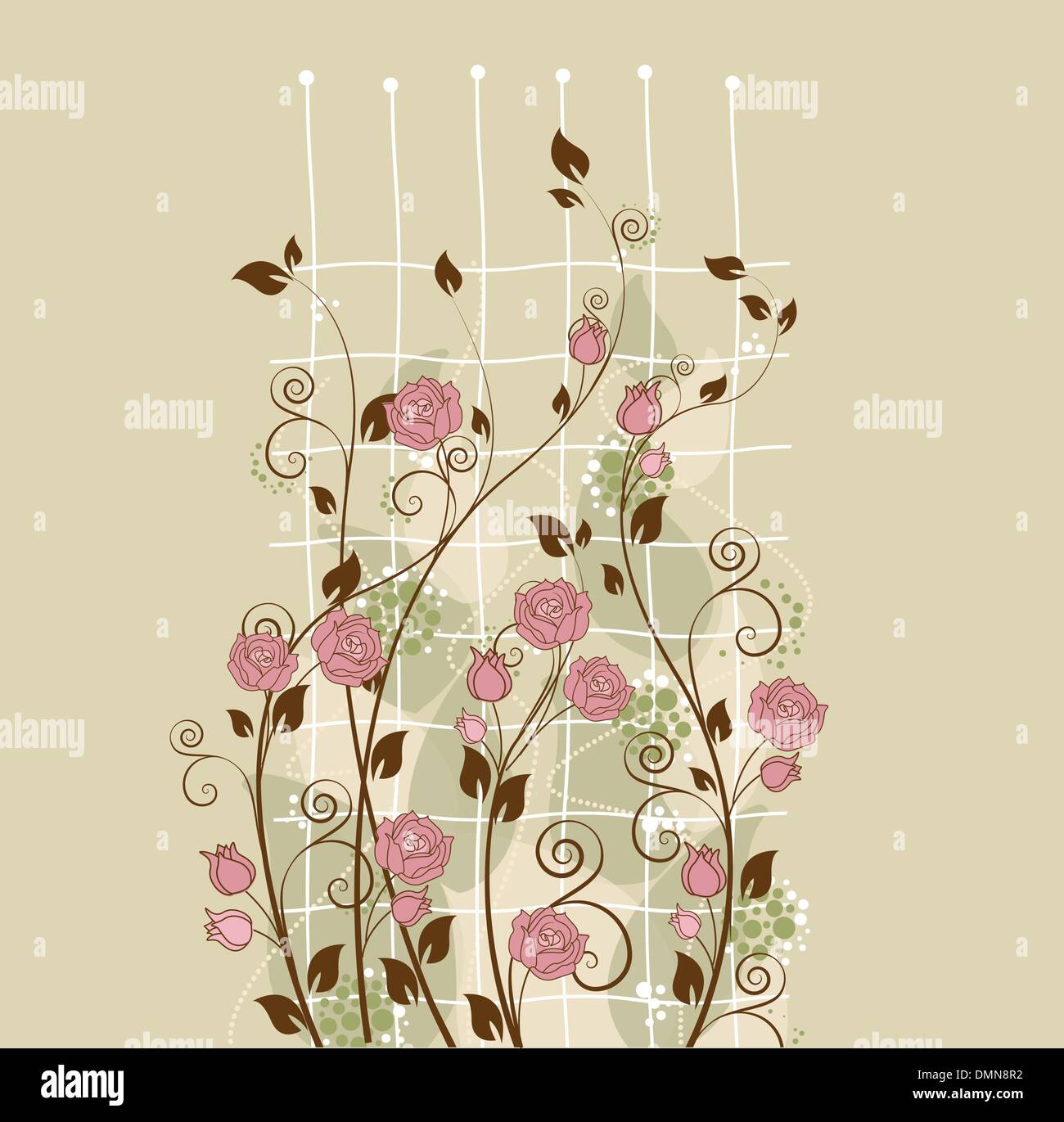 Light rose garden Stock Vector Images - Alamy
