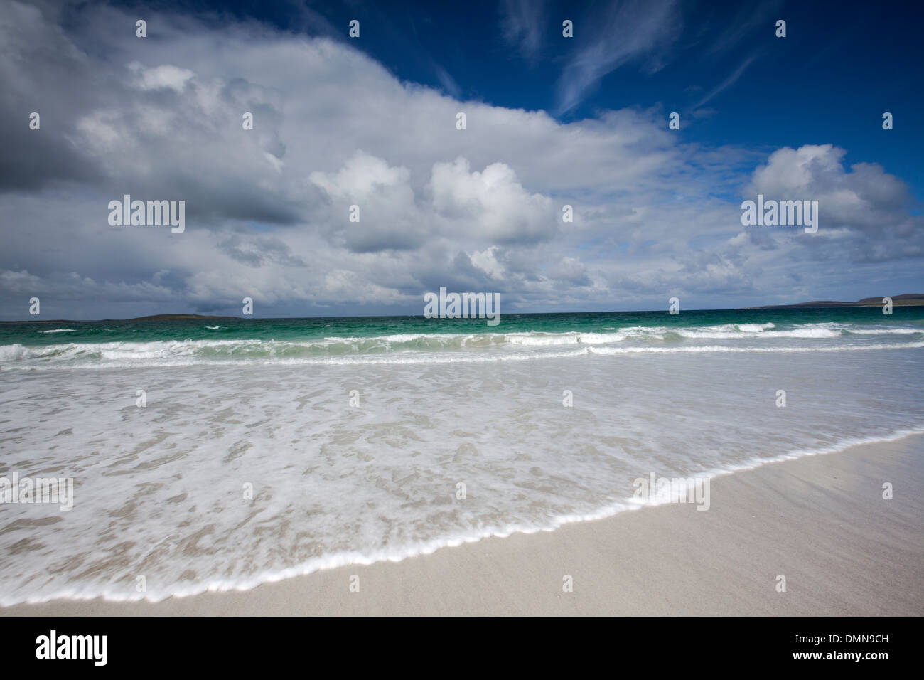 The long strand beach on the isle of Berneray, western isles, Scotland ...
