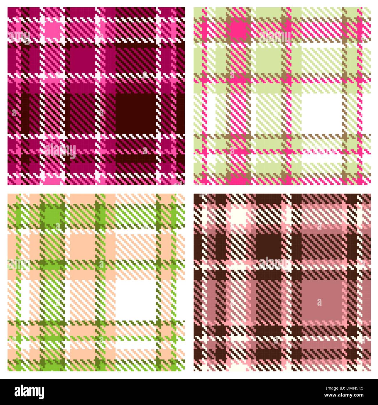 Set of Seamless Checkered Vector Pattern Stock Vector Image & Art - Alamy