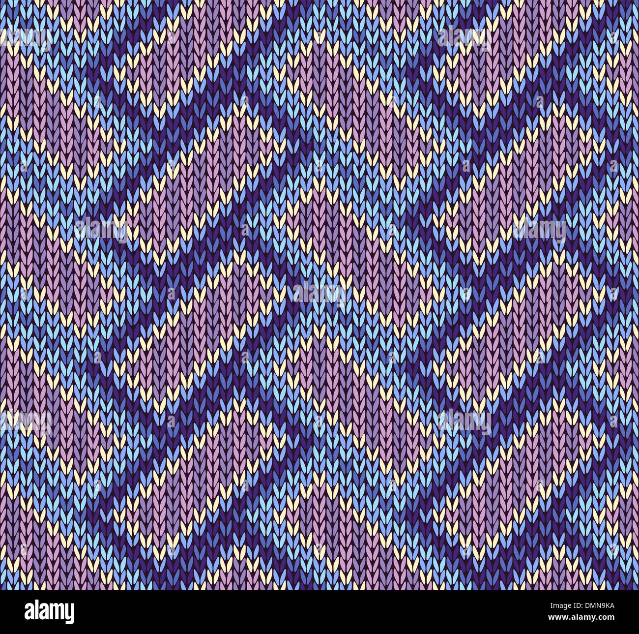 Style Seamless Pink Blue Yellow Color Knitted Pattern Stock Vector ...