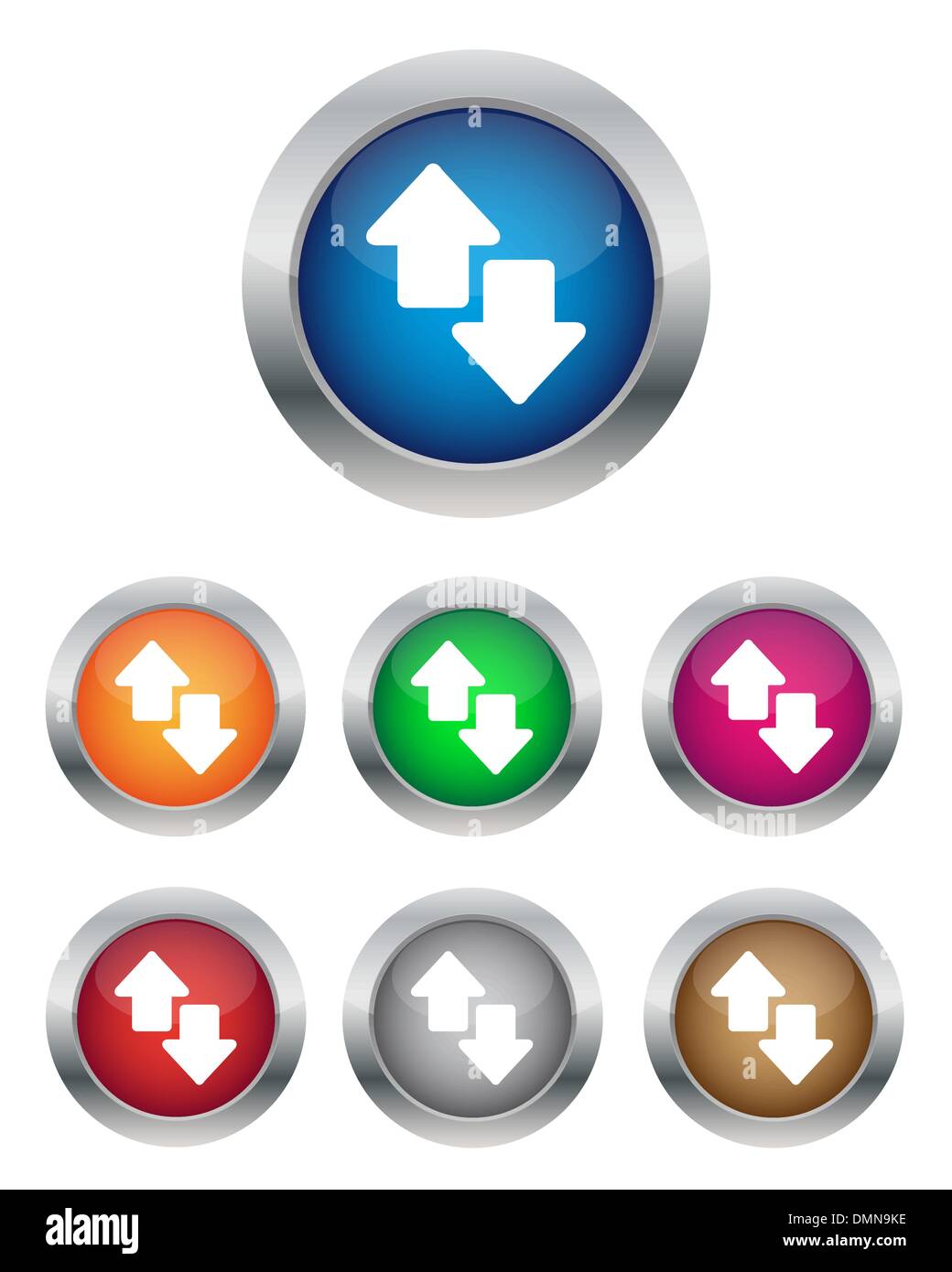Data transfer buttons Stock Vector Image & Art - Alamy